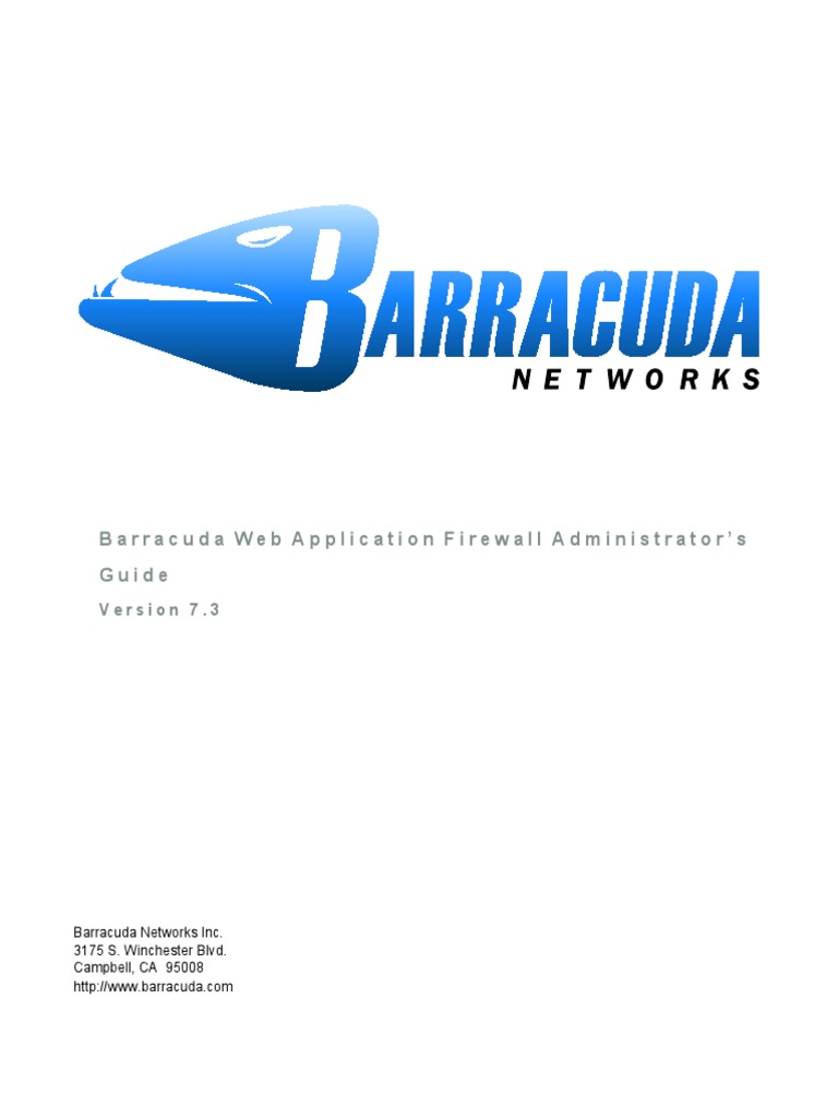 Barracuda Web Application Firewall Administrator S Guide | PDF