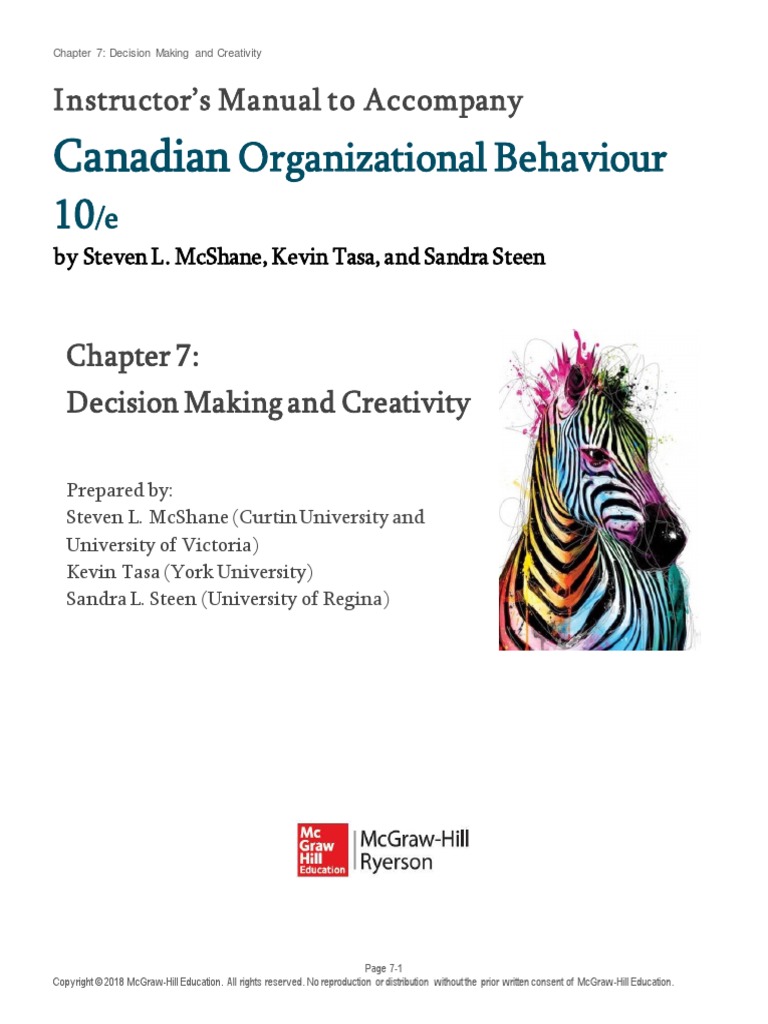 McShane CdnOB10 IM07 | PDF | Decision Making | Creativity