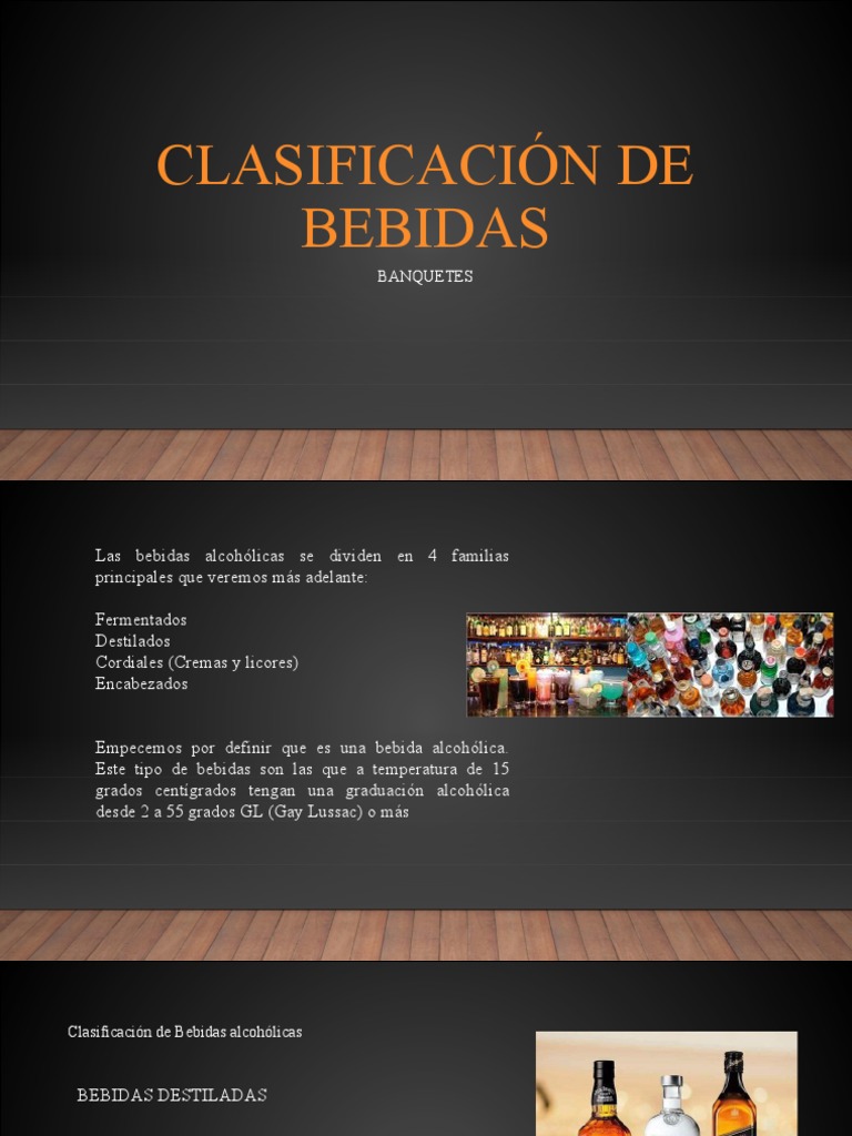 Clasificación de Bebidas | PDF | Bebida | Bebidas alcohólicas