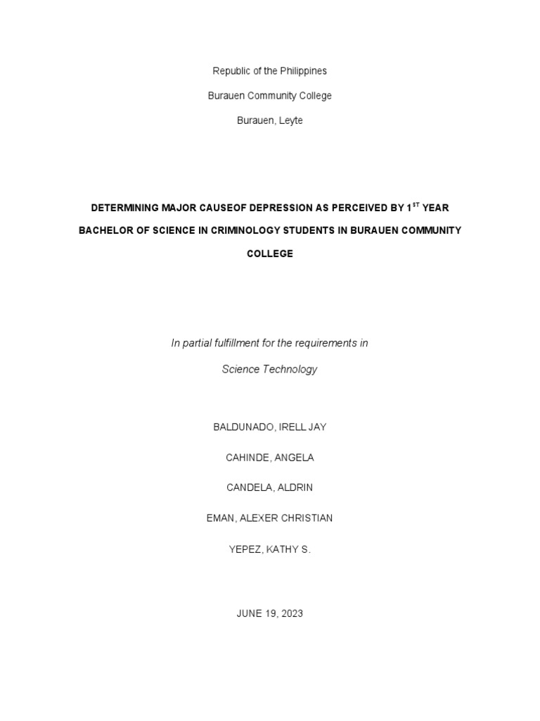 Case Study Group 1 | PDF | Mental Health | Major Depressive Disorder