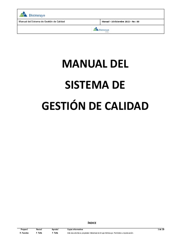 MSGC Manual Del Sistema de Gestión de La Calidad | PDF