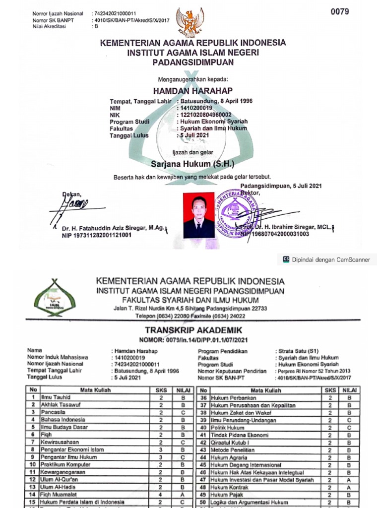 Berkas Hamdan Harahap | PDF
