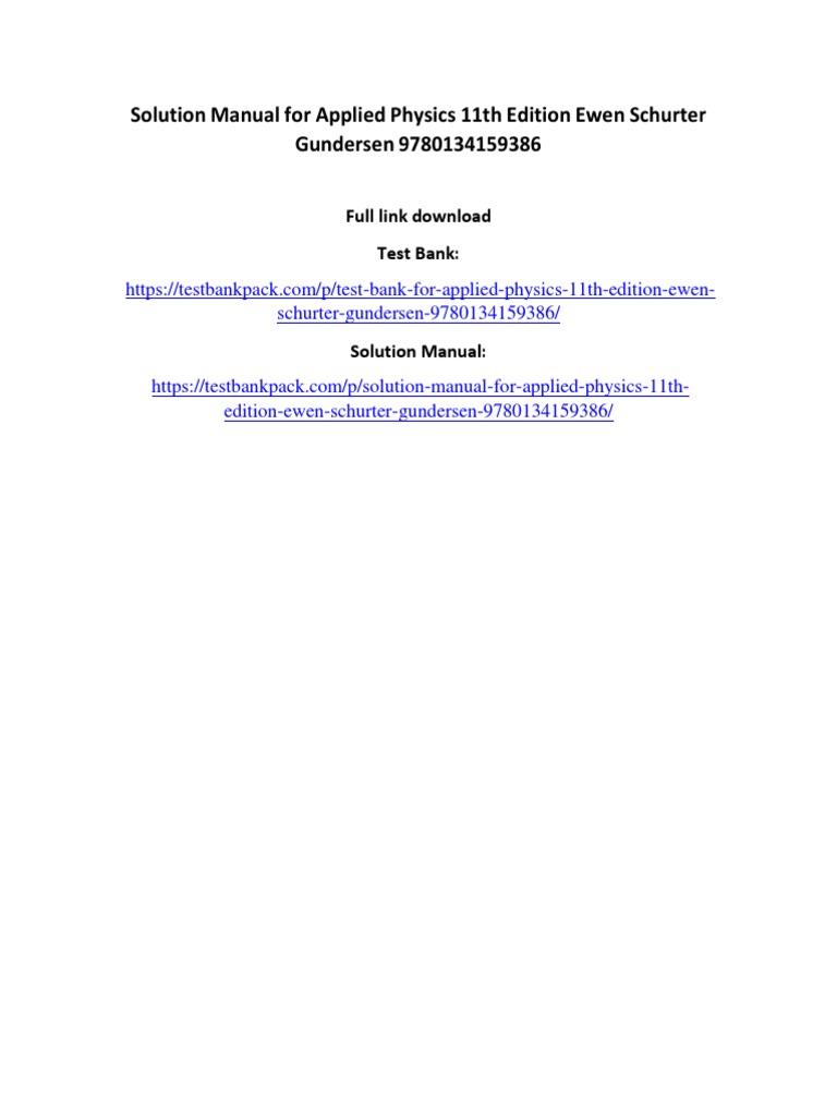 Applied Physics 11th Edition Solutions Pdf Equations Mathematical