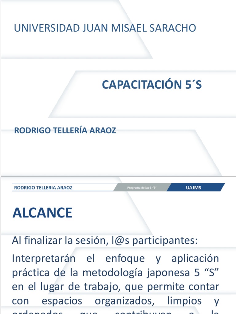 CAPACITACIÓN 5s | Descargar gratis PDF | Disciplinas