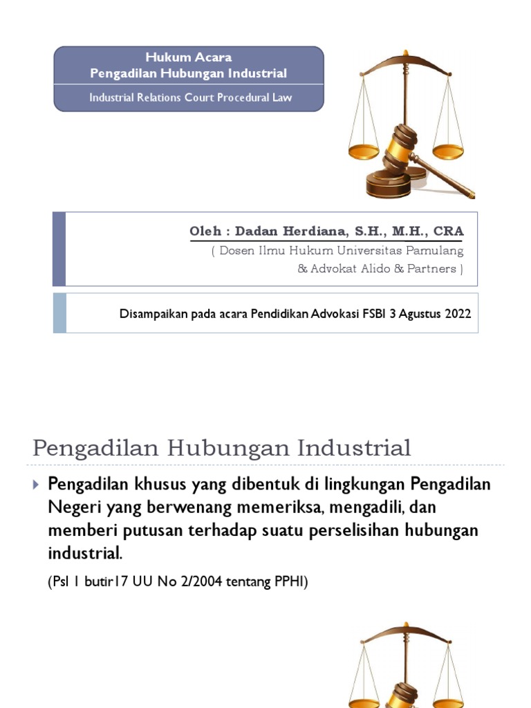 Hukum Acara Pengadilan Hubungan Industrial | PDF