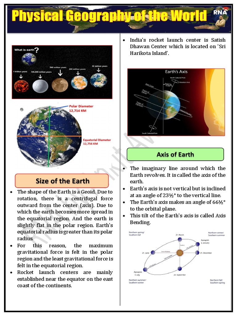 Earth's Shape, Rotation, and Orbit Explained | PDF | Earth | Night