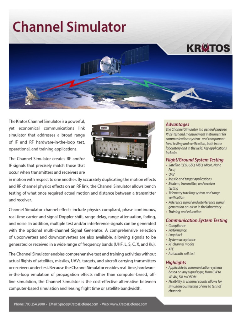 Fact Sheet - Channel Simulator Options | PDF
