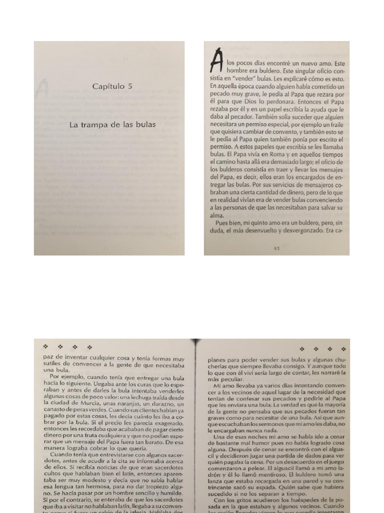 Capítulos 5, 6 y 7 El Lazarillo de Tormes | PDF