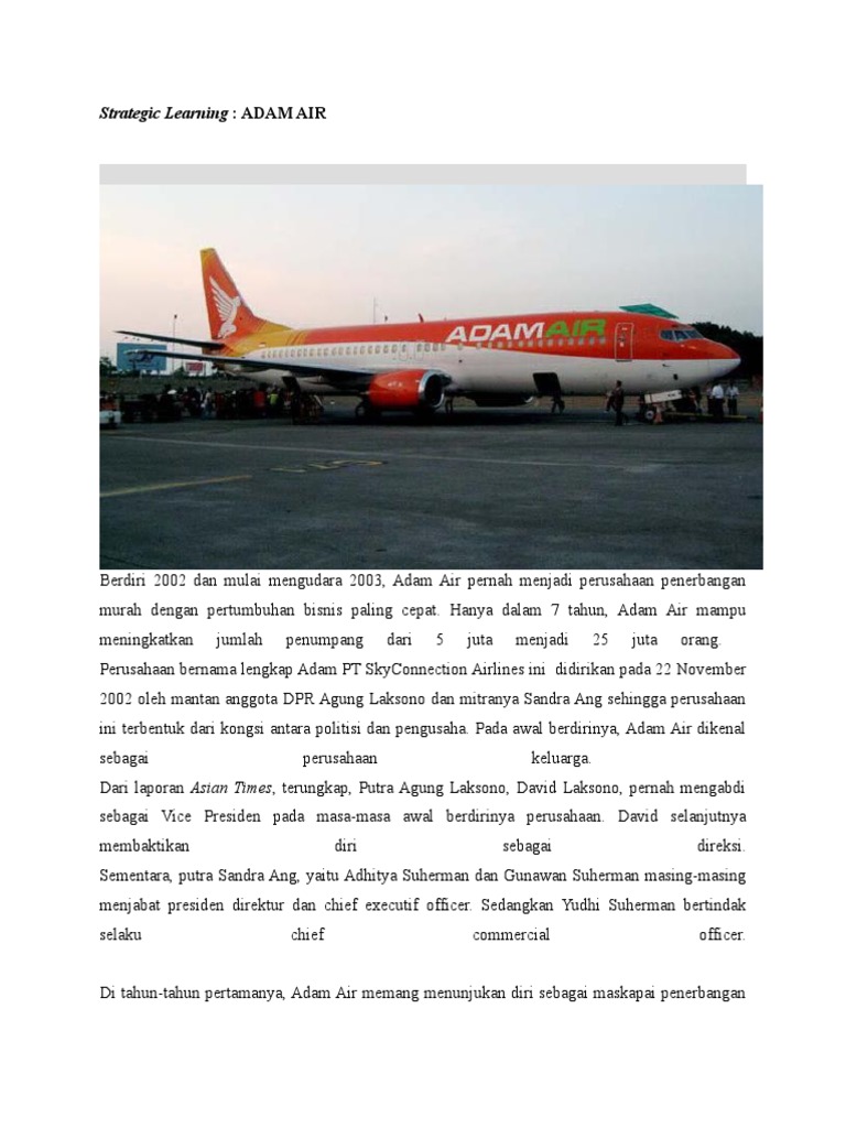 Sejarah dan Kejatuhan Adam Air | PDF