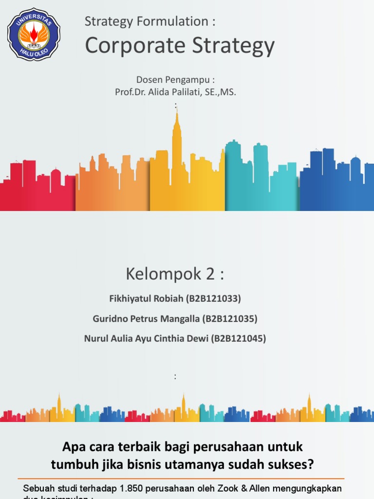 KLP 2 Strategic Formulation Corporate Strategy | PDF