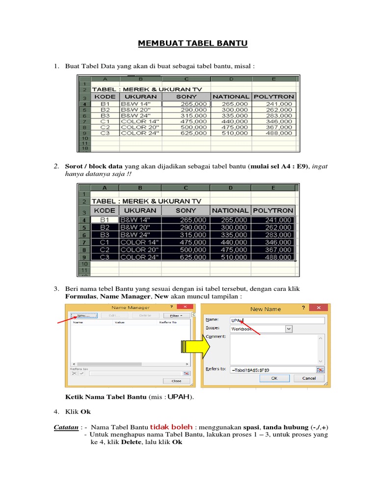 Mengelola Tabel Bantu | PDF
