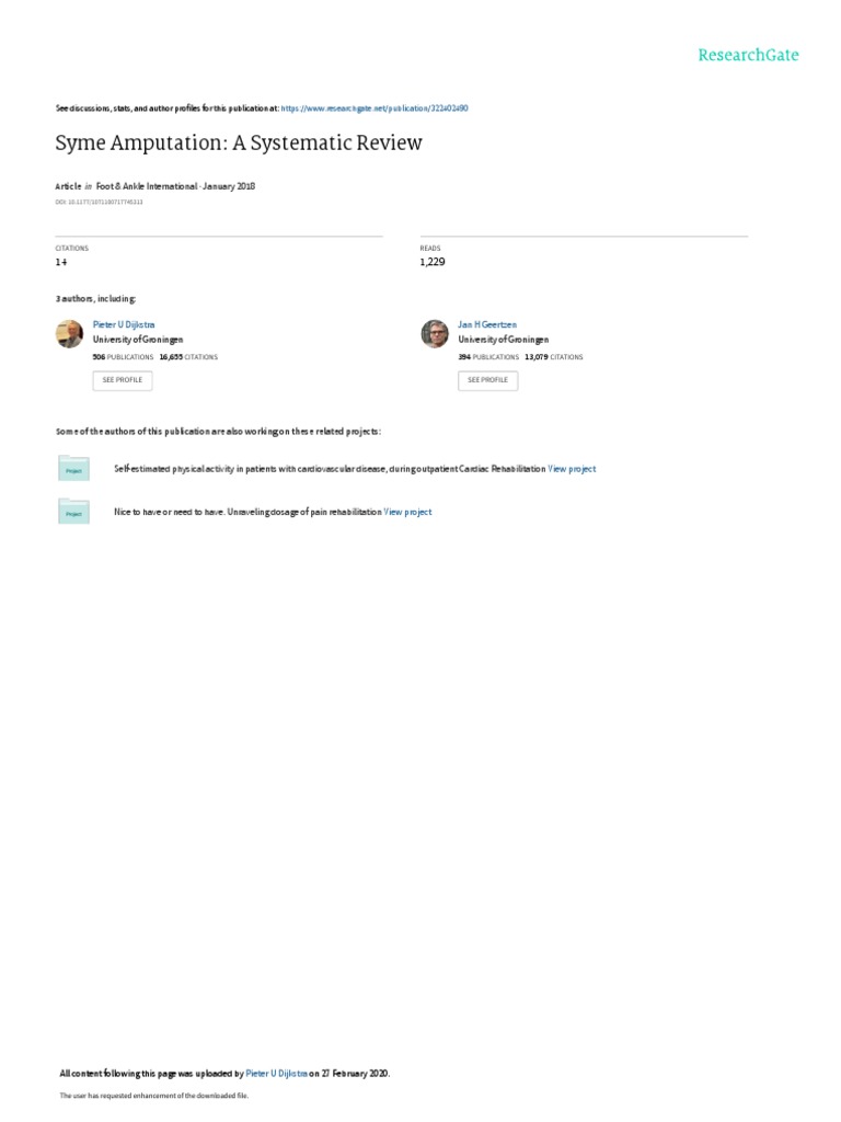 Syme Amputation | PDF