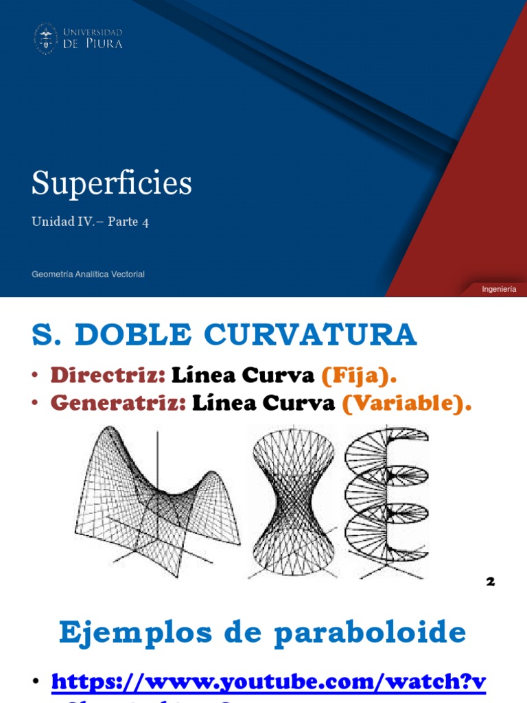 Superficies P4 - S. D. Curvatura | PDF | Elipse | Geometría diferencial