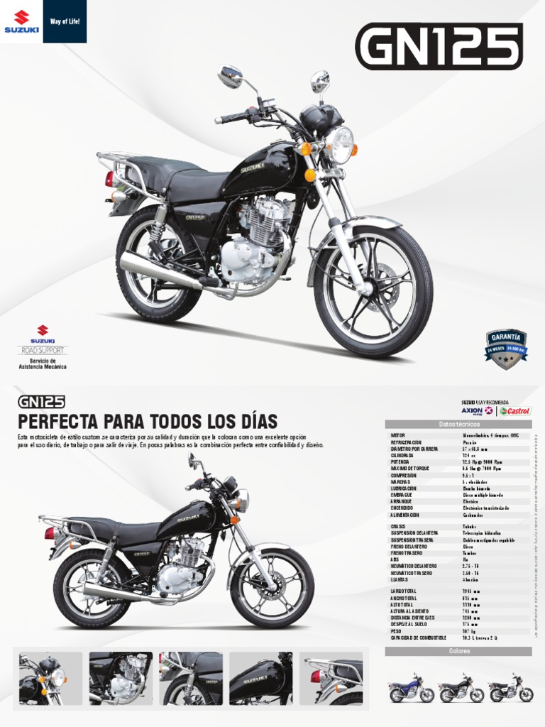 Ficha Técnica GN125 | PDF