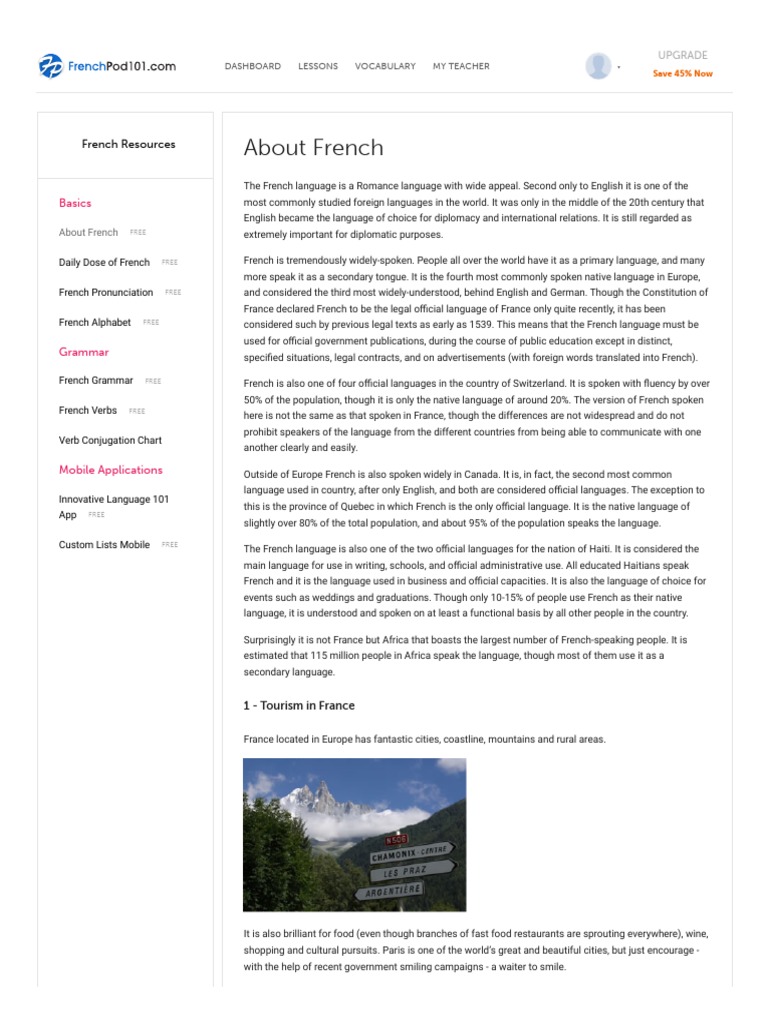 French Language Resources - FrenchPod101 | PDF