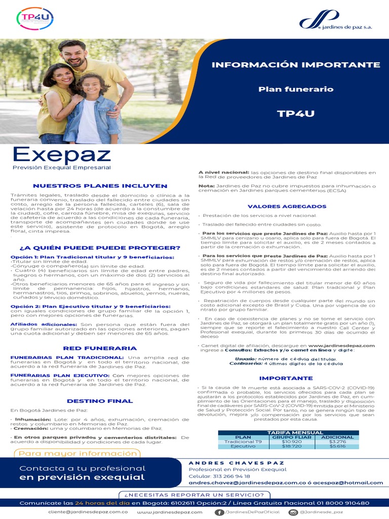 Plan Funerario Jardines de Paz Tp4u - Oct 2021-2022 | PDF | Cremación | Casa funeraria