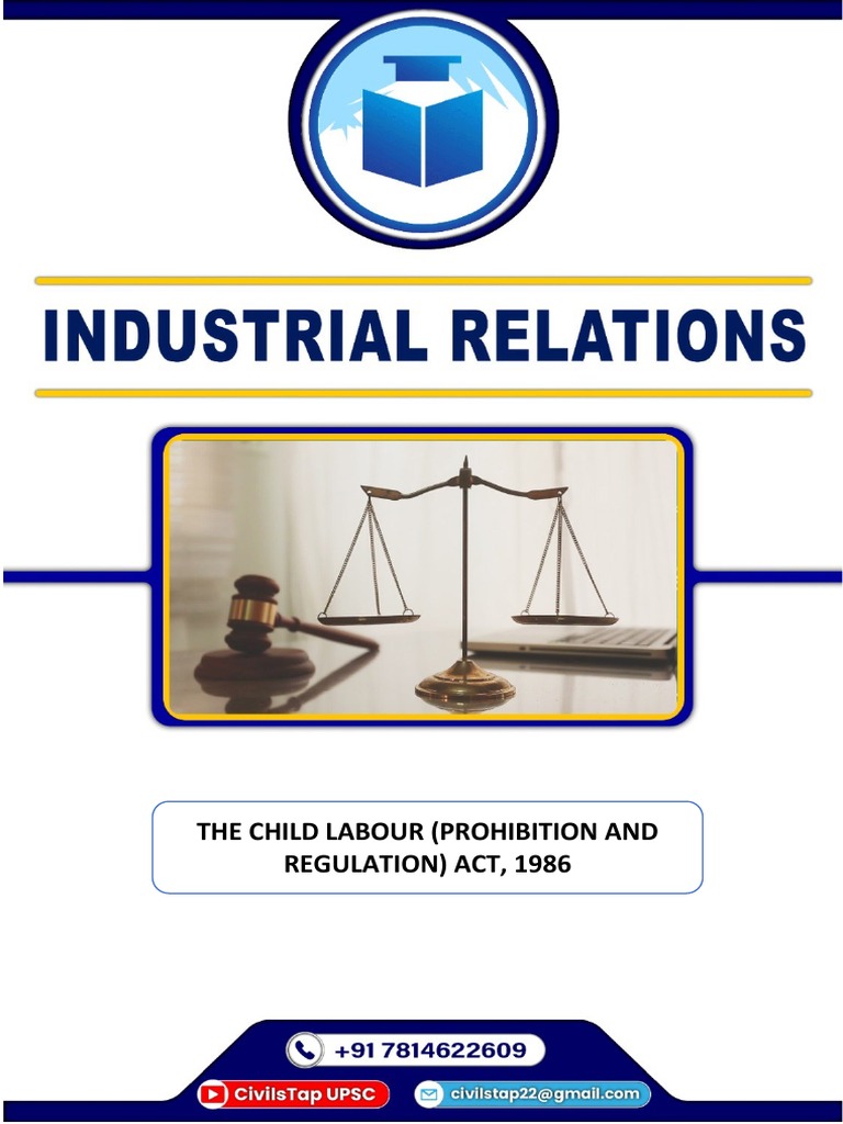 25.the Child Labour (Prohibition & Regulaion) Act, 1986 | PDF ...