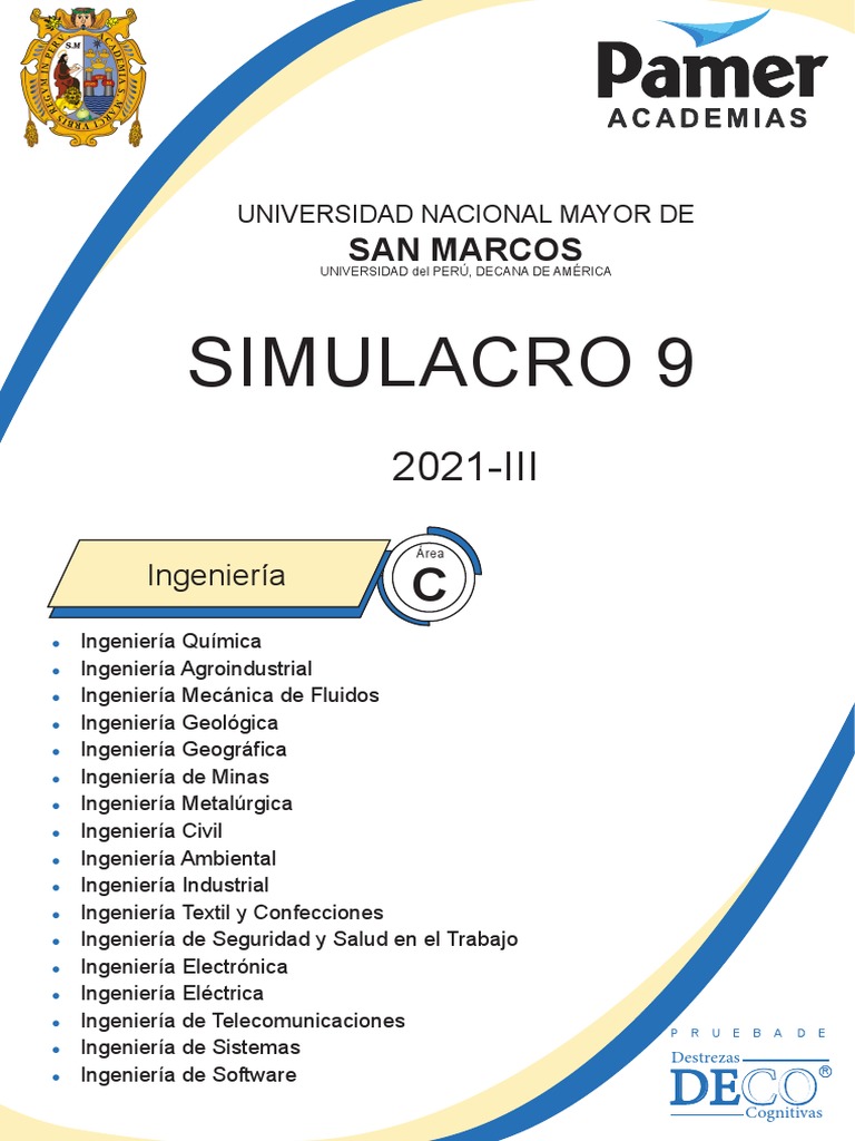 Simulacro 9 - Area C | PDF