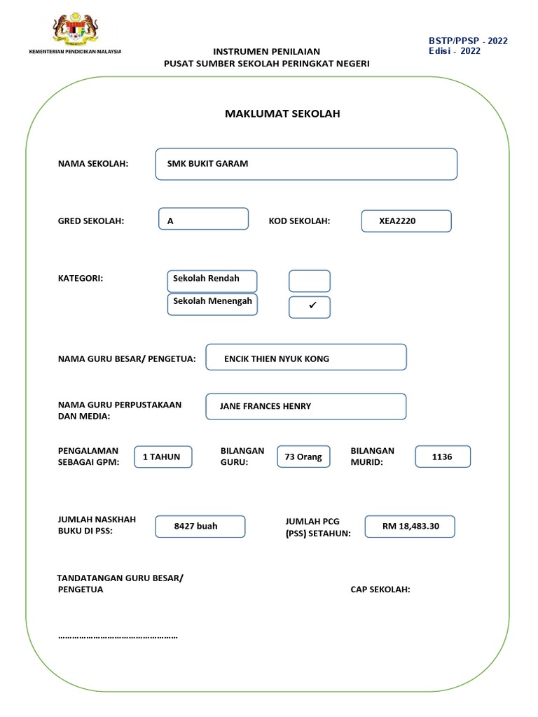 INSTRUMEN PSS SK SM 2021 | PDF