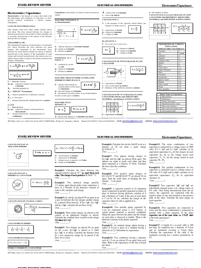 Electrostatic | PDF | Capacitance | Capacitor