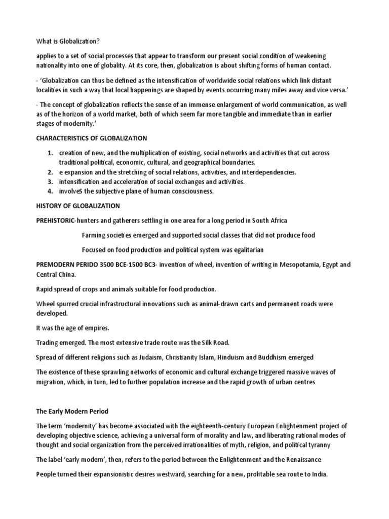 GE WORLD Notes | Download Free PDF | Globalization | Climate Change