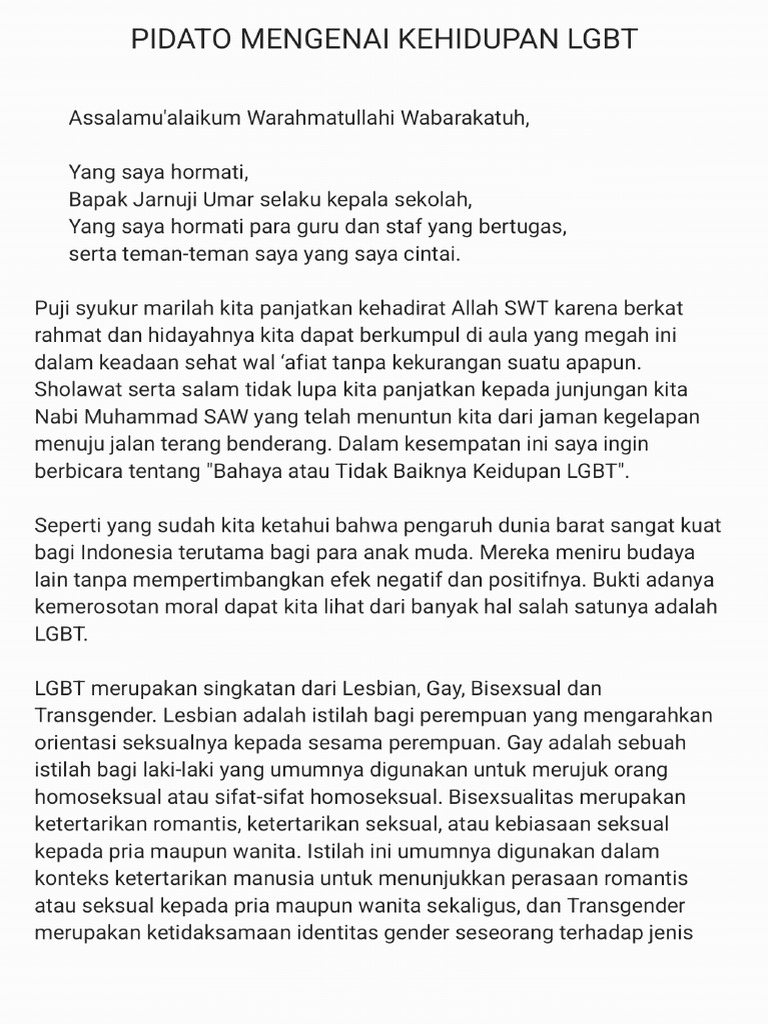 Pidato LGBT | PDF