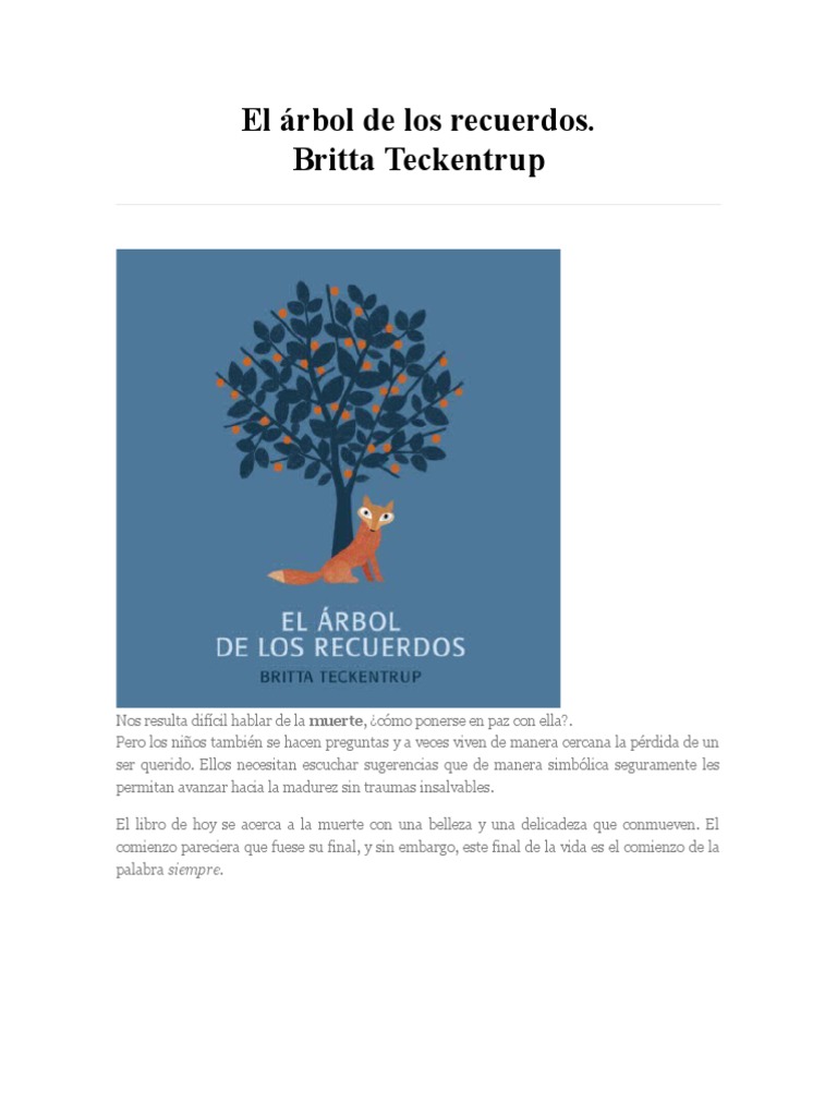 El Árbol de Los Recuerdos | PDF