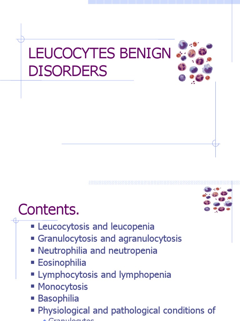 Benign WBC Disorders Third Yaer | PDF | White Blood Cell | Granulocyte