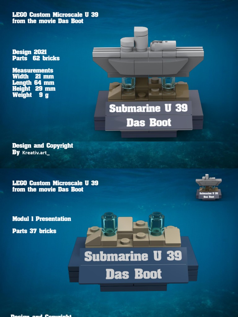 Lego Instructions For Submarine U 39 Das Boot | PDF
