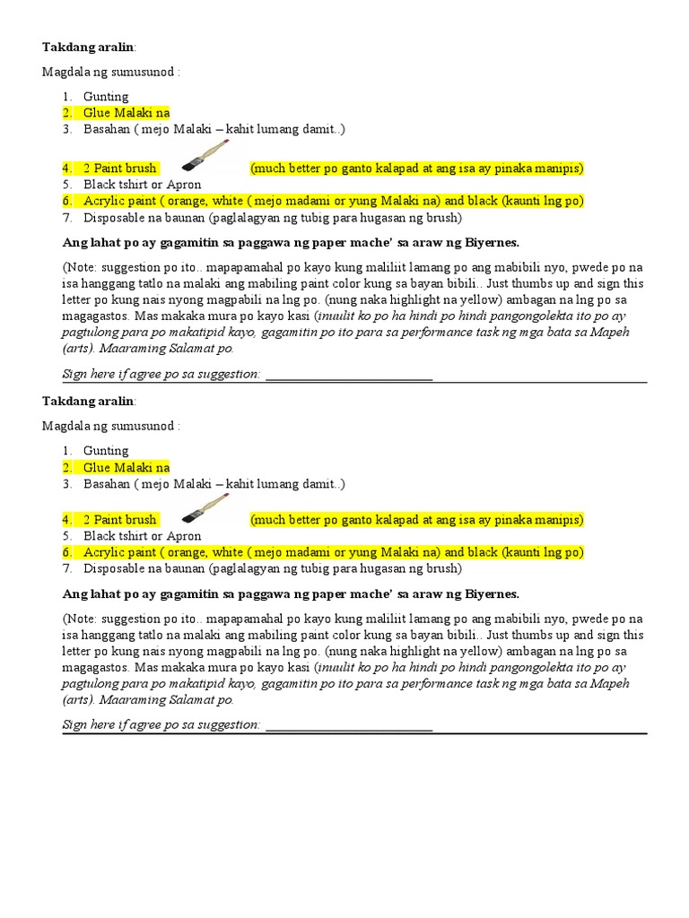 Takdang Aralin | PDF