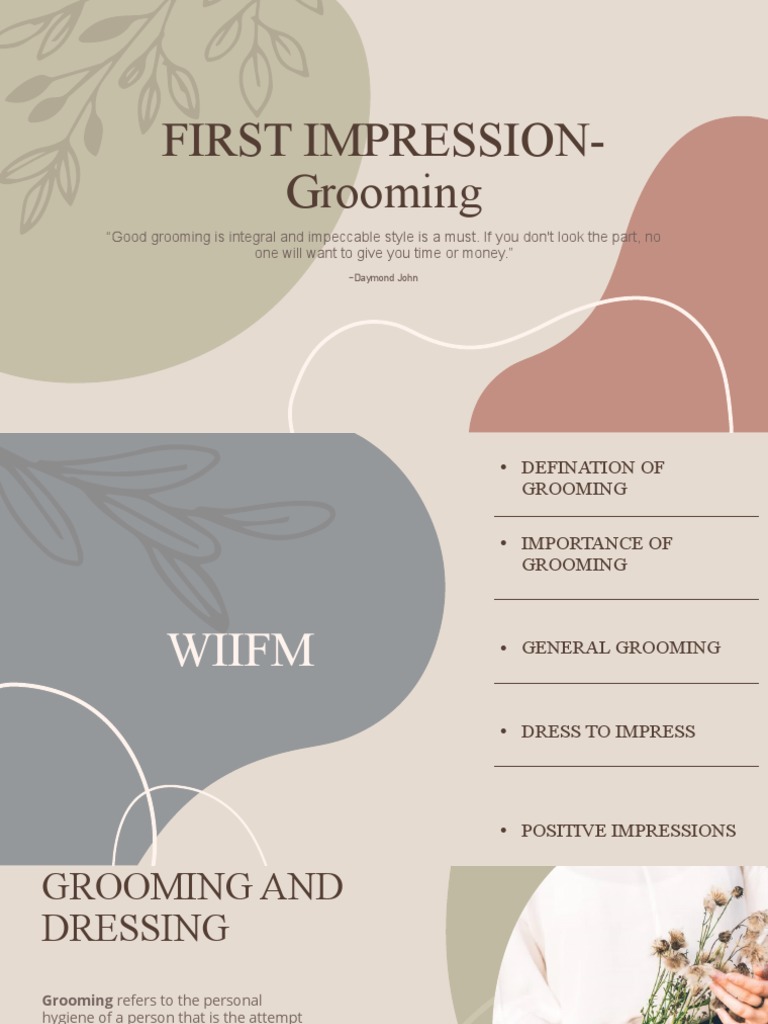 FIRST IMPRESSION-Grooming | PDF | Shirt | Electronic Business