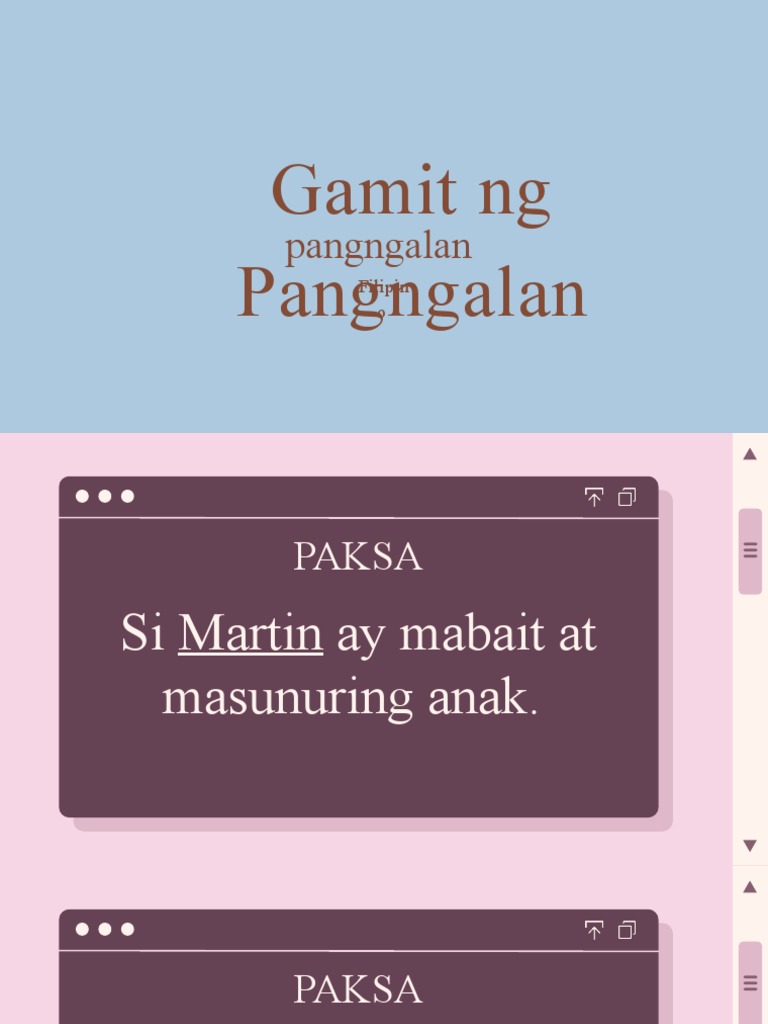 Gamit NG Pangngalan | PDF