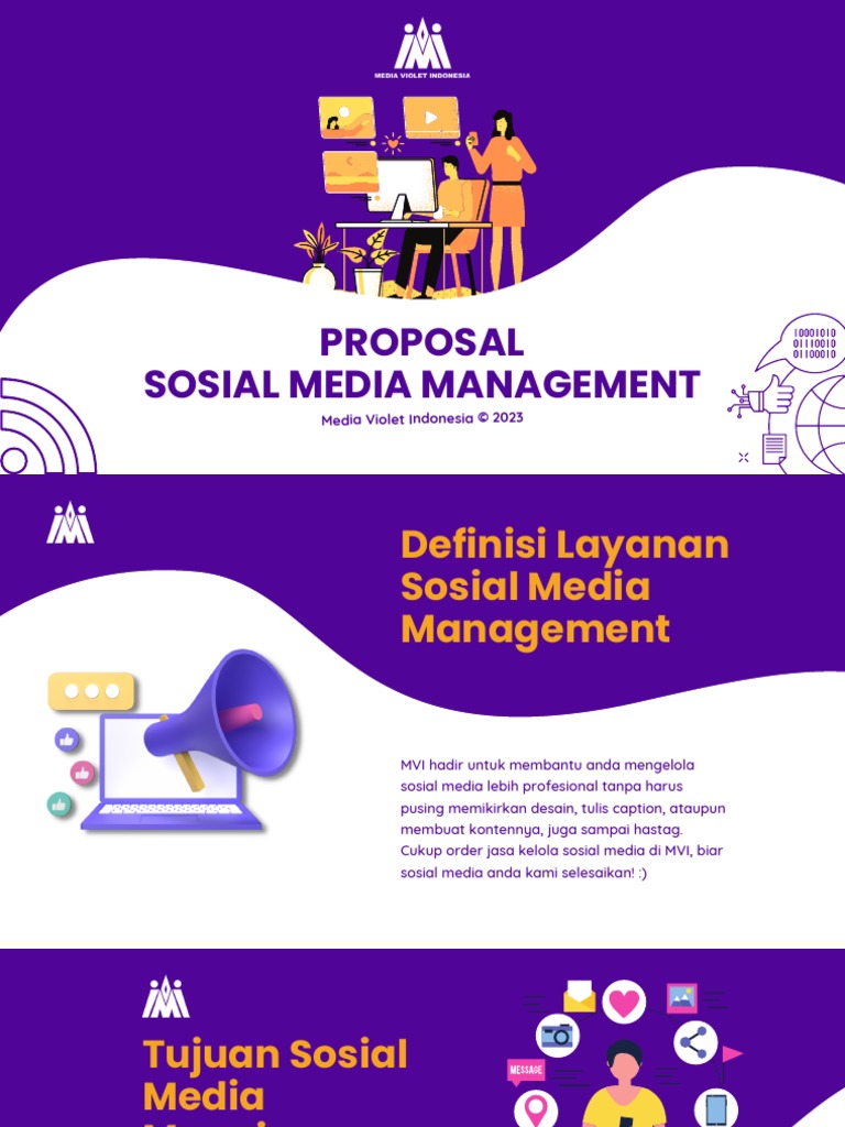 Proposal Sosial Media Management Media Violet Indonesia | PDF