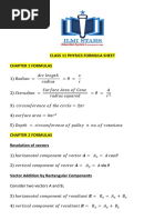 Formula Sheet For Cbse Class 11 Physics Chapter Mechanical Properties of Solids | PDF | Young's ...