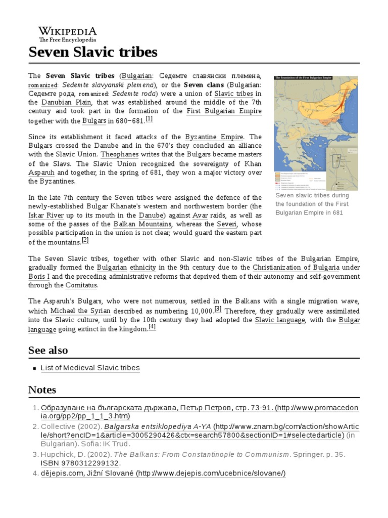 W.seven Slavic Tribes | PDF | Slavs | Eastern Europe