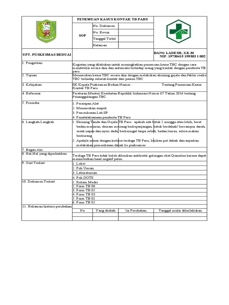 Sop Ik TB Paru | PDF
