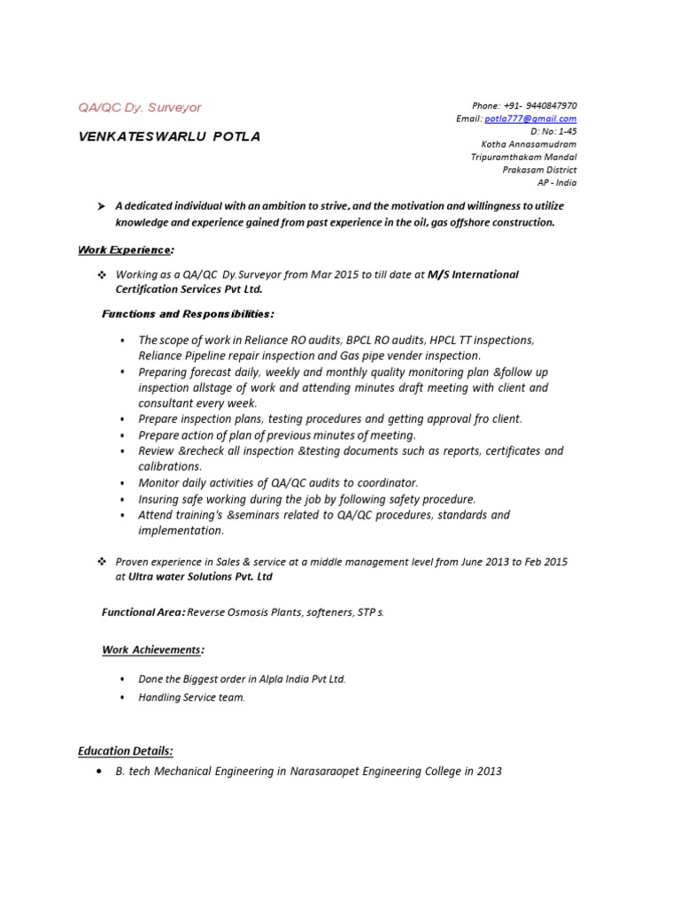 Venkateswarlu CV | PDF