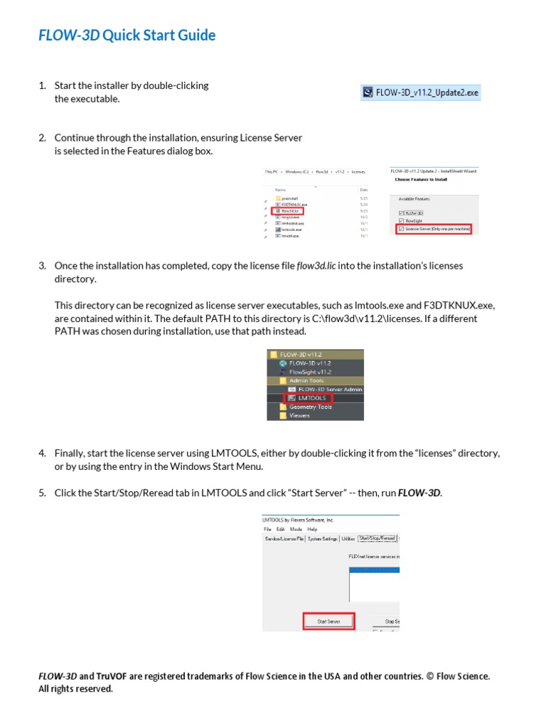 FLOW 3D Quick Start Guide | PDF