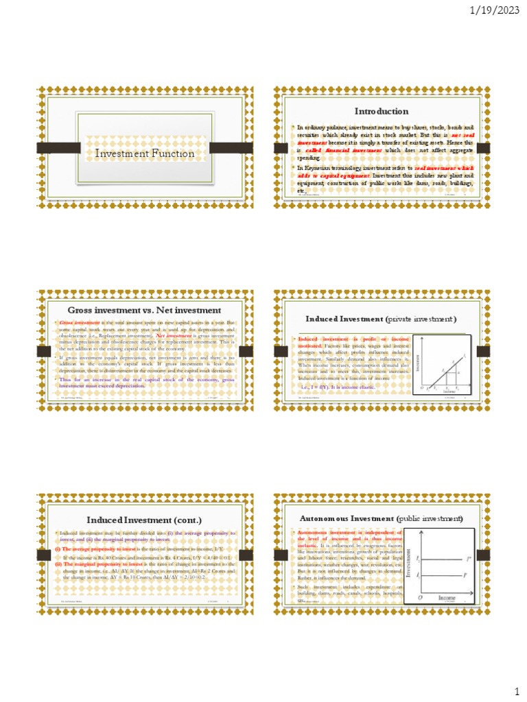 Lect-6 Investment Function | PDF