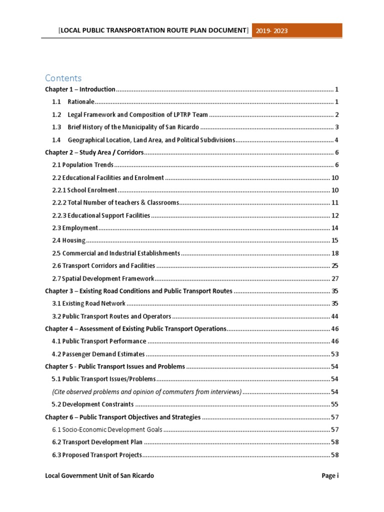 LPTRP Final | PDF | Public Transport | Transport