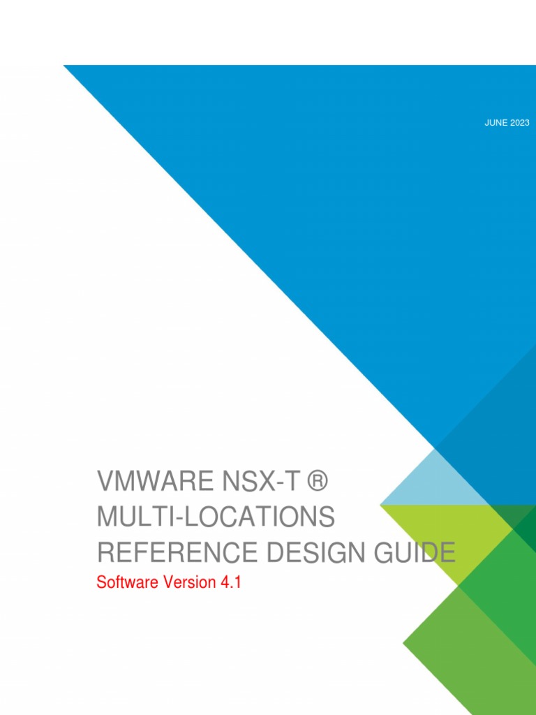 Design Guide - NSX-T 4.1 Multi-Locations-v1.3 | PDF | Computer Network | Computer Cluster