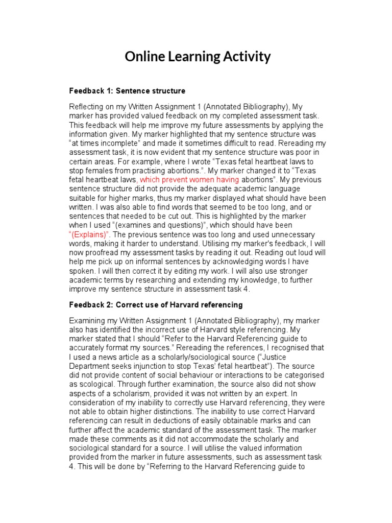 Online Learning Activity | PDF | Psychology | Human Communication