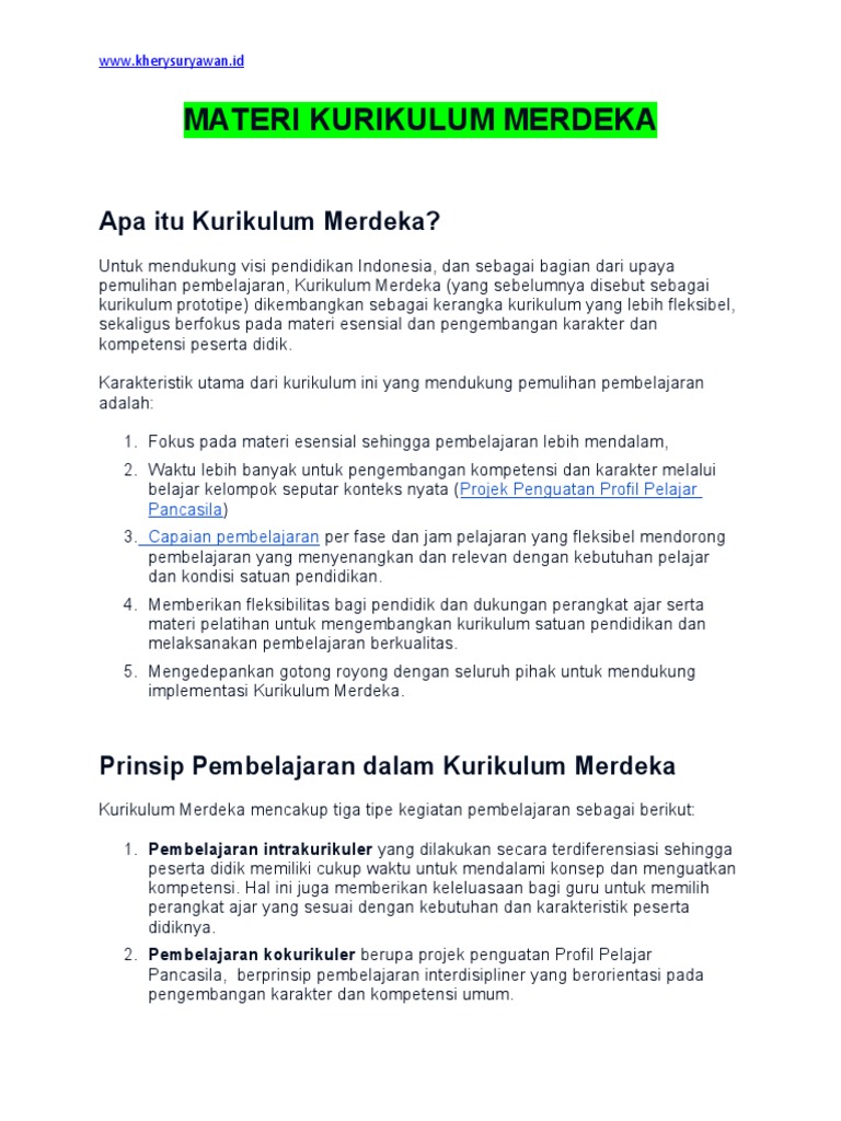 Implementasi Kurikulum Merdeka di Pendidikan | PDF