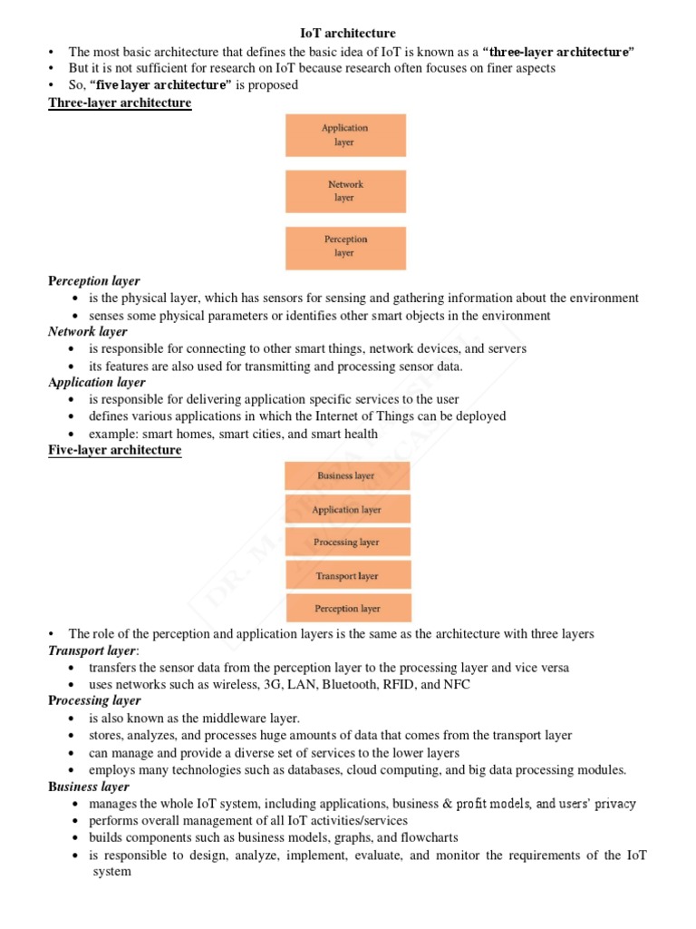 IoT Architecture-Layers | PDF