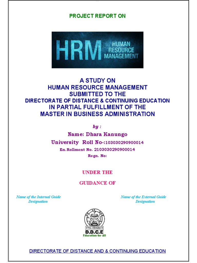HRM Project | PDF | Human Resource Management | Performance Appraisal