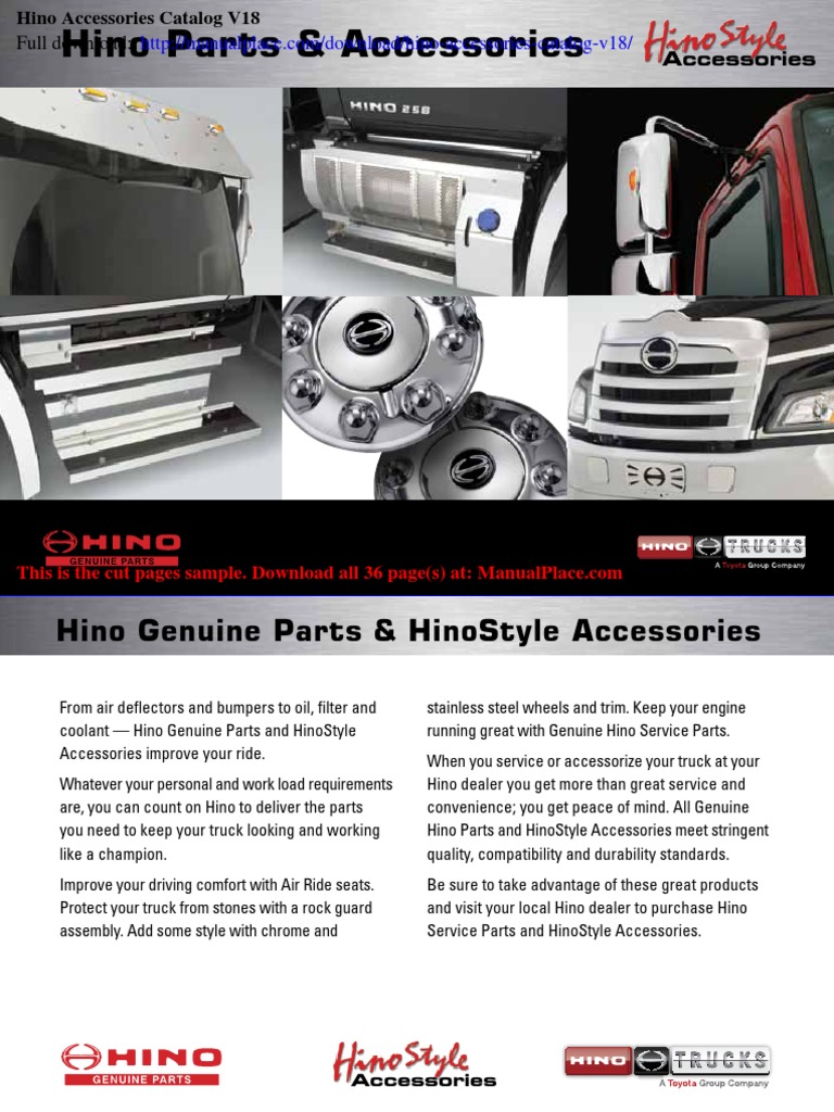 Hino Accessories Catalog v18 | PDF
