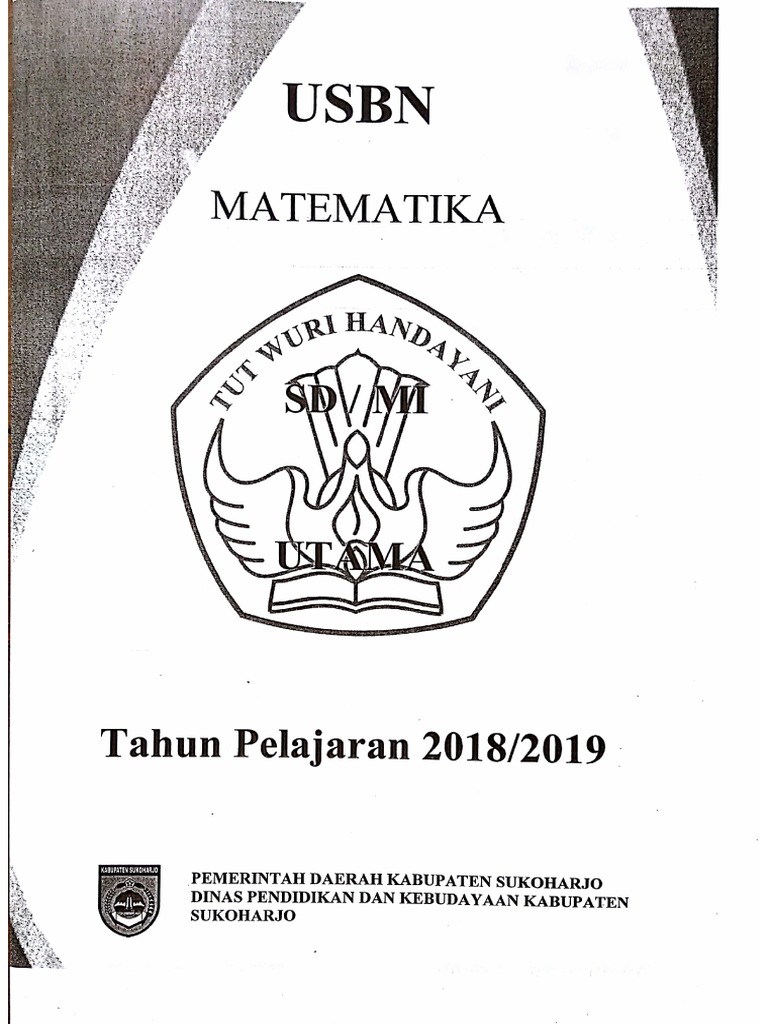 Soal Usbn Utama Matematika 2019 | PDF