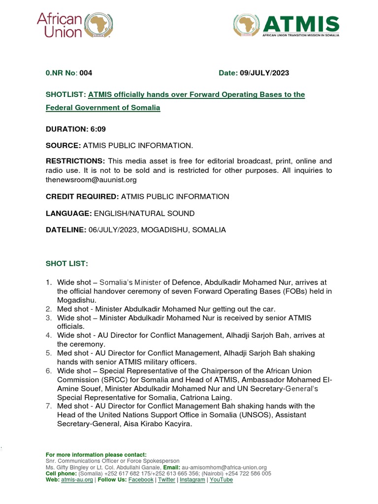 ATMIS Officially Hands Over Forward Operating Bases To The Federal ...