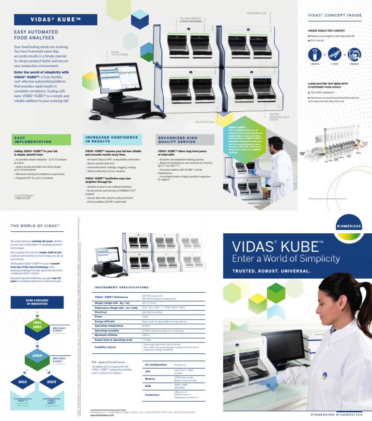 VIDAS KUBE Automated Food Pathogens Detection System - Pdf.coredownload | PDF | Computer ...