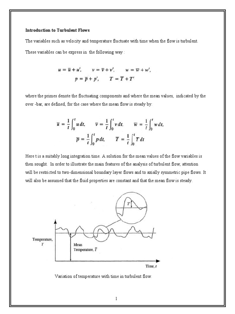 Introduction To Turbulent Flows | PDF | Turbulence | Fluid Dynamics